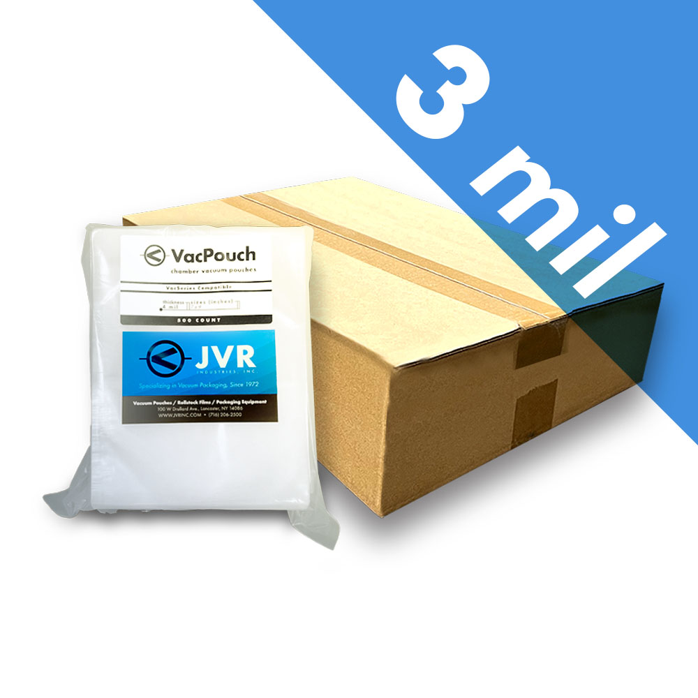 CASE - 3-mil Chamber Vacuum Pouches (VacPouch) - JVR Industries Inc.